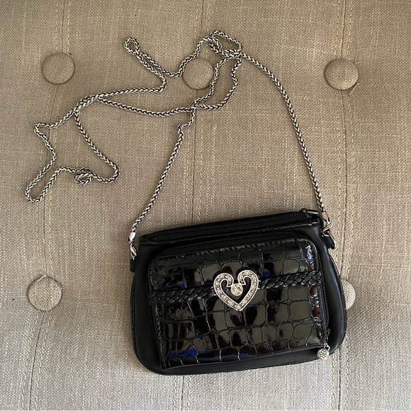 Brighton | Bags | Brighton Croc Rhinestone Heart Small Bag | Poshmark